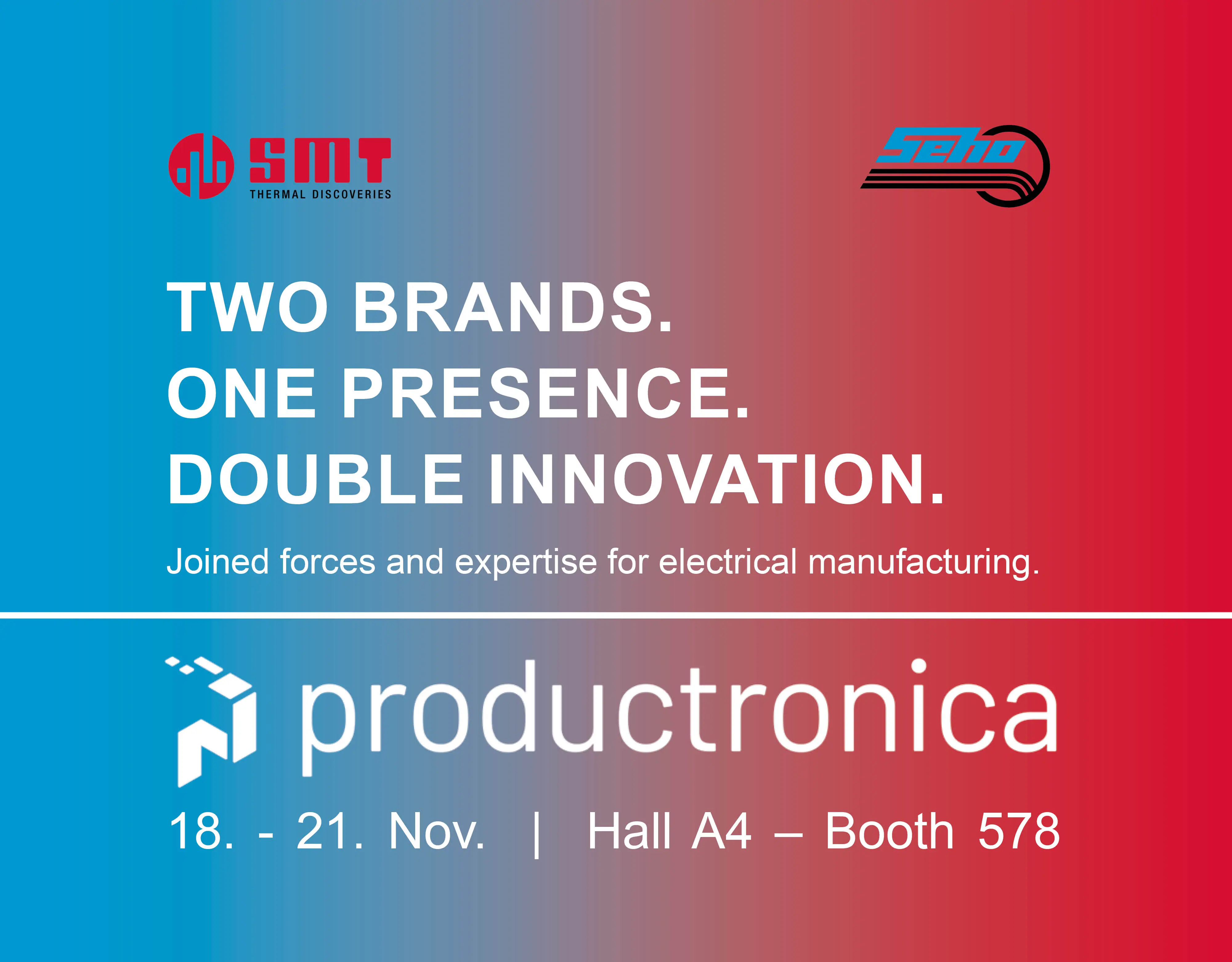 SEHO Systems and SMT Thermal Discoveries together at Productronica 2025